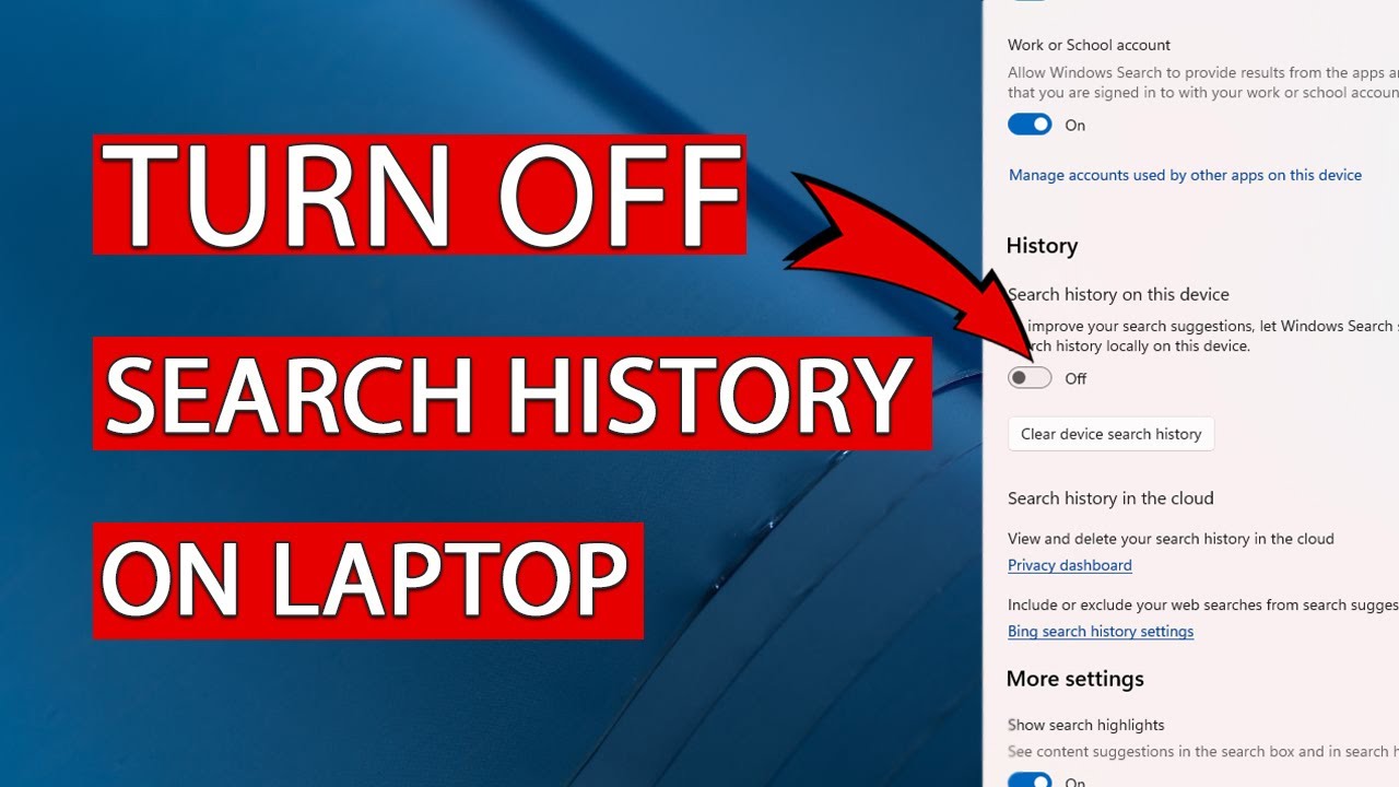 How to Turn Off Search History on Laptop - Easy Guide - YouTube