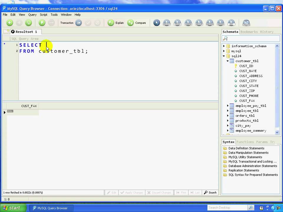 Sql Fundamentals Video Tutorial Youtube