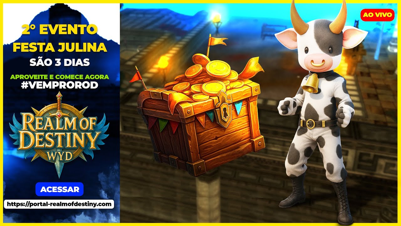 EVENTO AO VIVO WYD REALM OF DESTINY FARM VEM JOGAR - YouTube