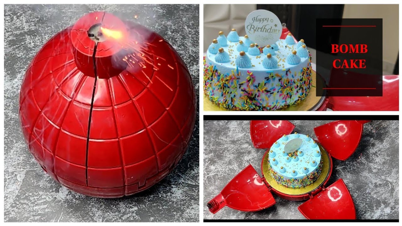 BOMB CAKE | Trending Bomb Cake Tutorial | How To Make Surprise Bomb ...