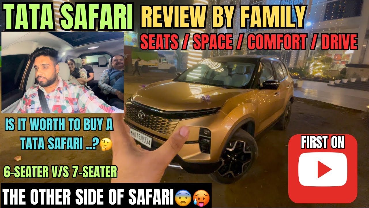 TATA SAFARI 2024 interior space/comfort 6seater vs 7seater | best 6/7 ...