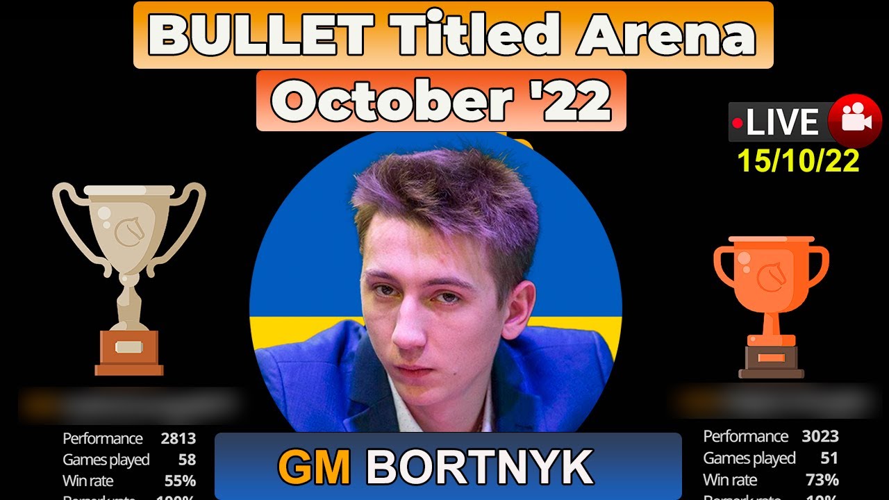 BULLET Titled Arena October '22 | GM Oleksandr Bortnyk | Lichess.org ...