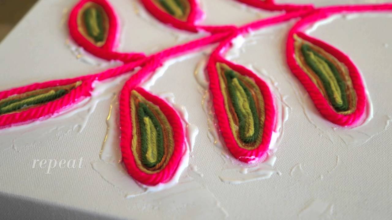Retro Yarn Art with Aleene's Tacky Glue - YouTube