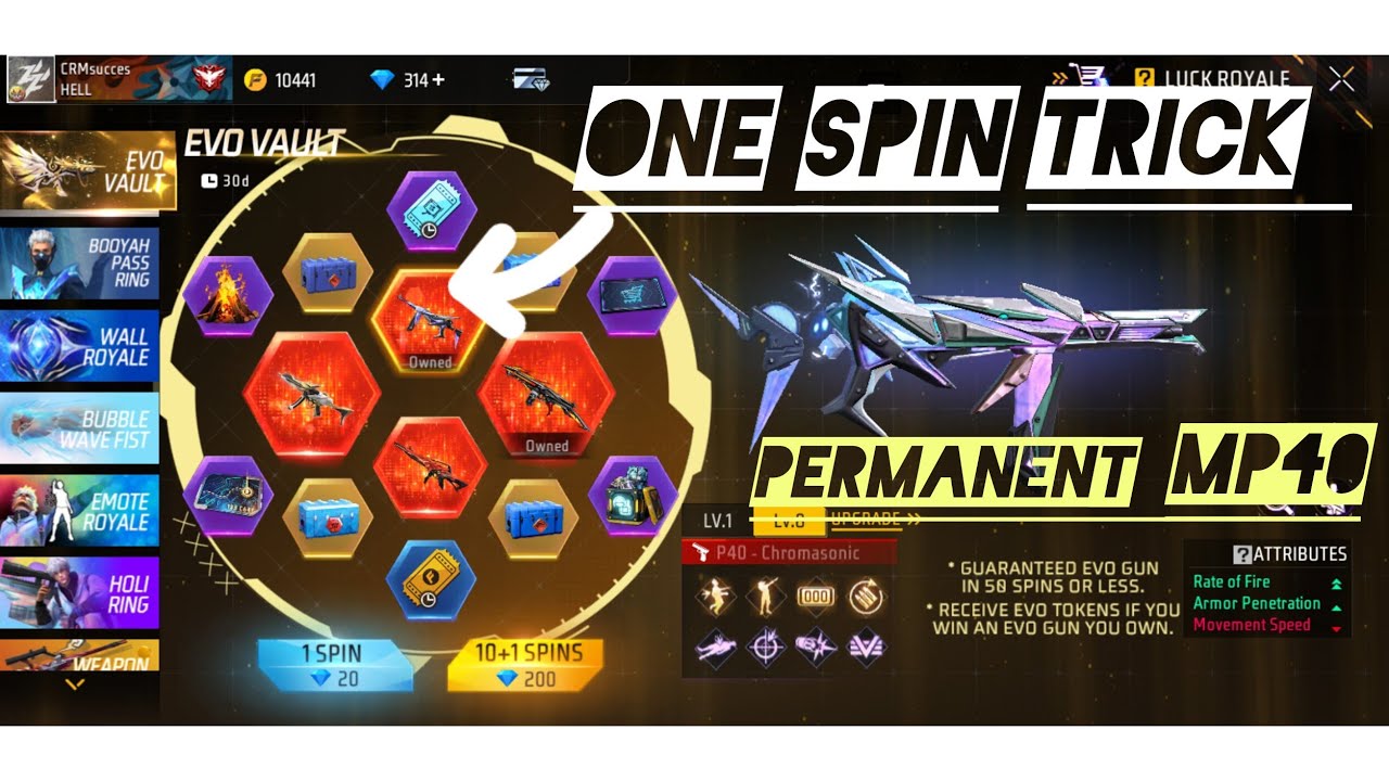 How to get new Evo gen skin🤯|| one spin Evo gen trick🥳 #freefire # ...