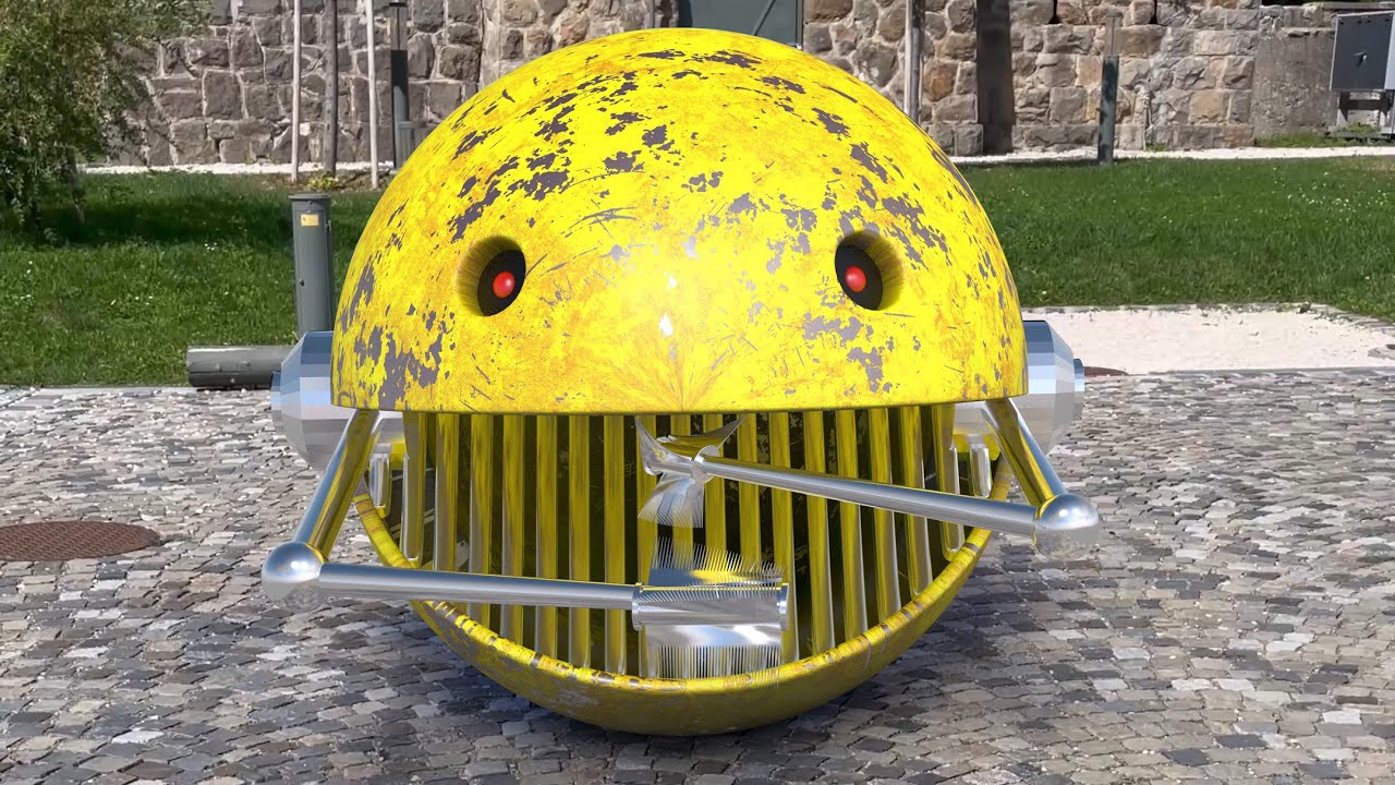 Robot Pacman Caught on Camera #Shorts - YouTube