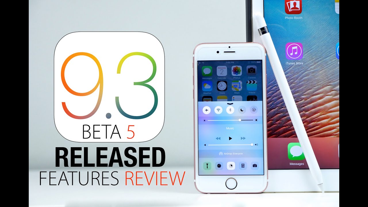 iOS 9.3 Beta 5 Released! New Features Review - YouTube