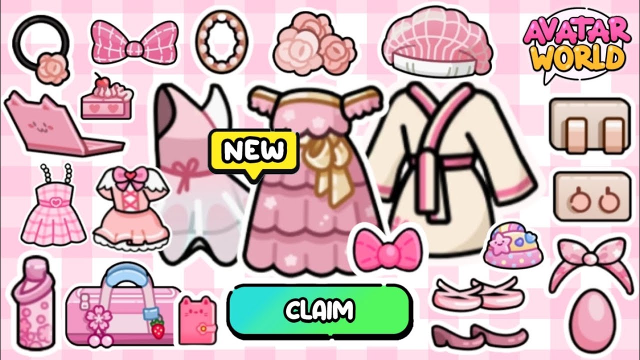 UNLOCK! ALL SECRET PINK 🩷 ITEMS COLLECTION IN AVATAR WORLD 🌍 AVATAR ...