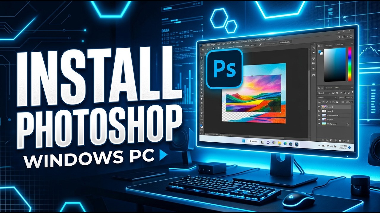 How to Download & Install Adobe Photoshop on Windows PC - YouTube
