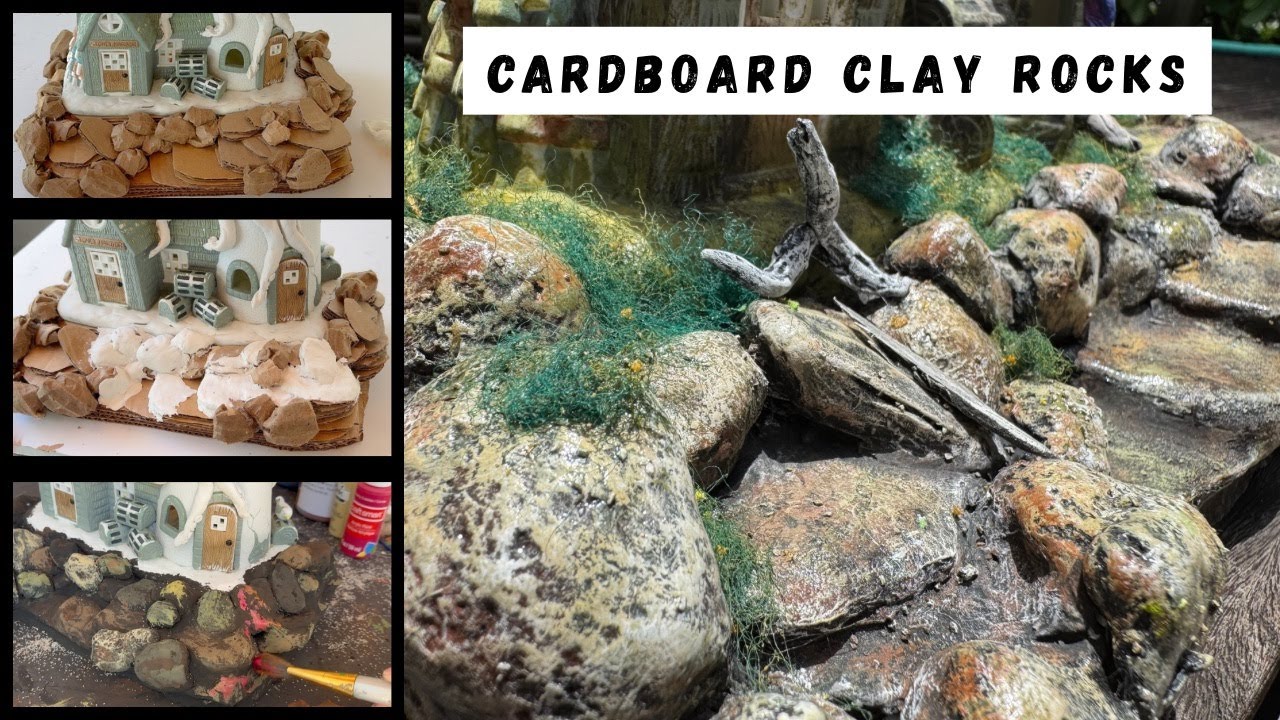 Create Realistic Rocks using Cardboard and Air Dry Clay - Perfect for ...