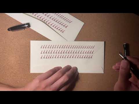 Cursive Handwriting Upper Loop Letter Consistency & Spacing Practice with Fountain Pen - YouTube