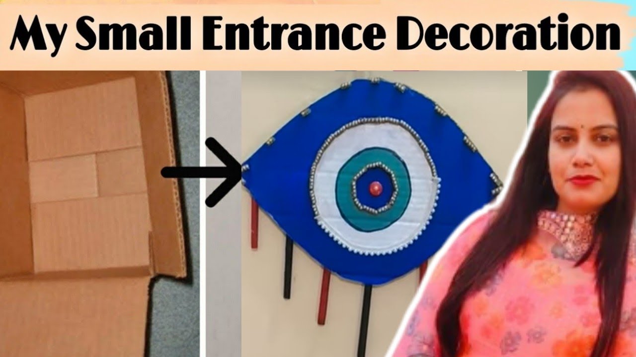 DIY Homemade Evil Eye from cardboard||Wall Decor||Waste cardboard box ...