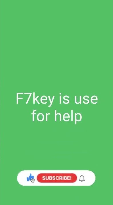 what is the use of F7 key?#computerandtlover #shorts #computer #f7 #technology #shortcutkeys ...