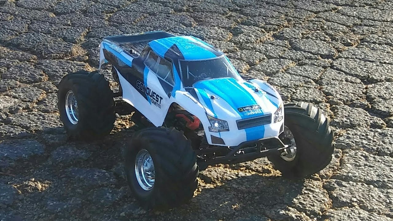 Helion Conquest 10MT XB with HPI 550 Motor Test Run - YouTube