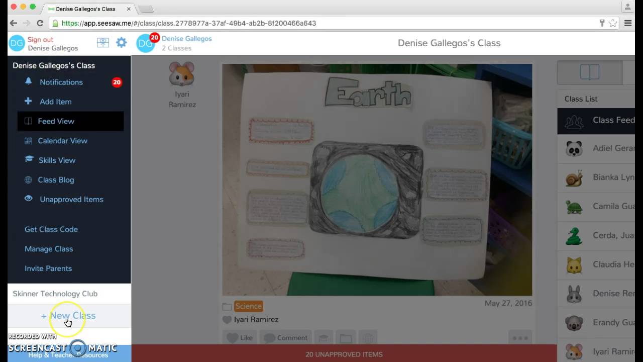 Creating a teacher SeeSaw account and managing students - YouTube
