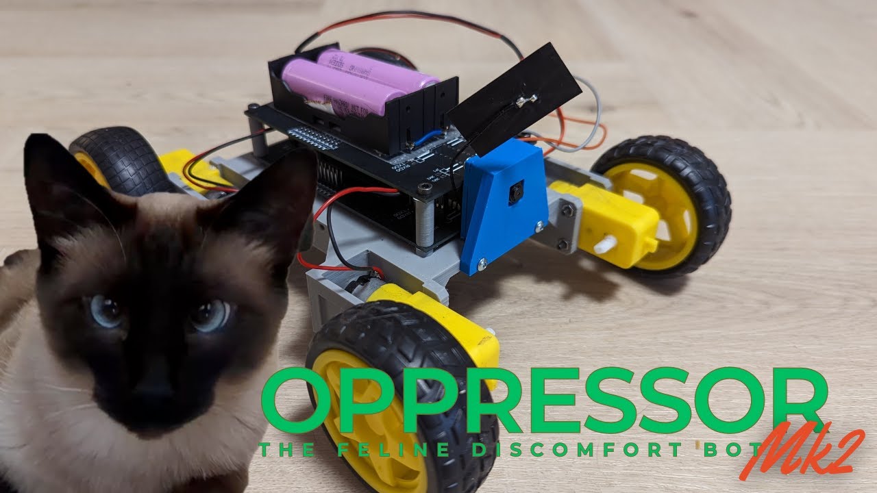 Cat chasing robot! - YouTube