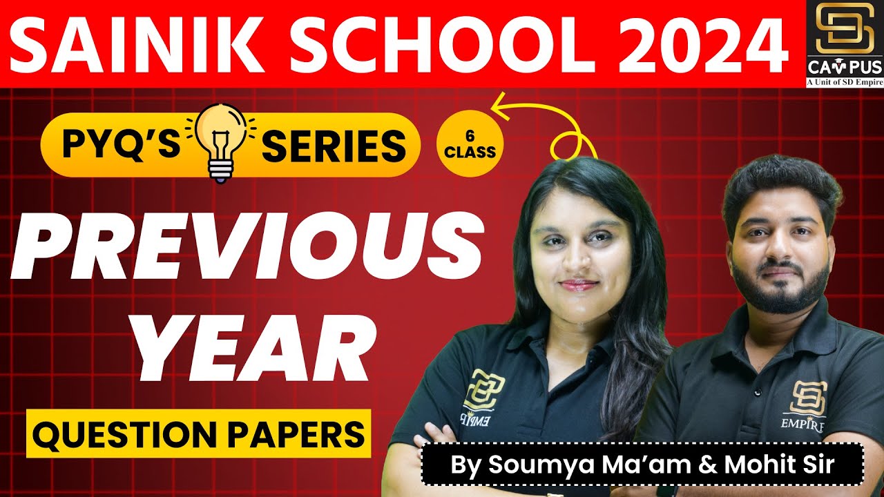 Sainik School Question Paper 2024 for Class 6 | Sainik School Previous ...