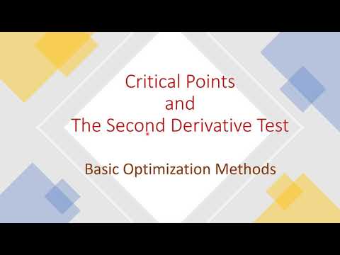 Critical Points and The Second Derivative Test - YouTube