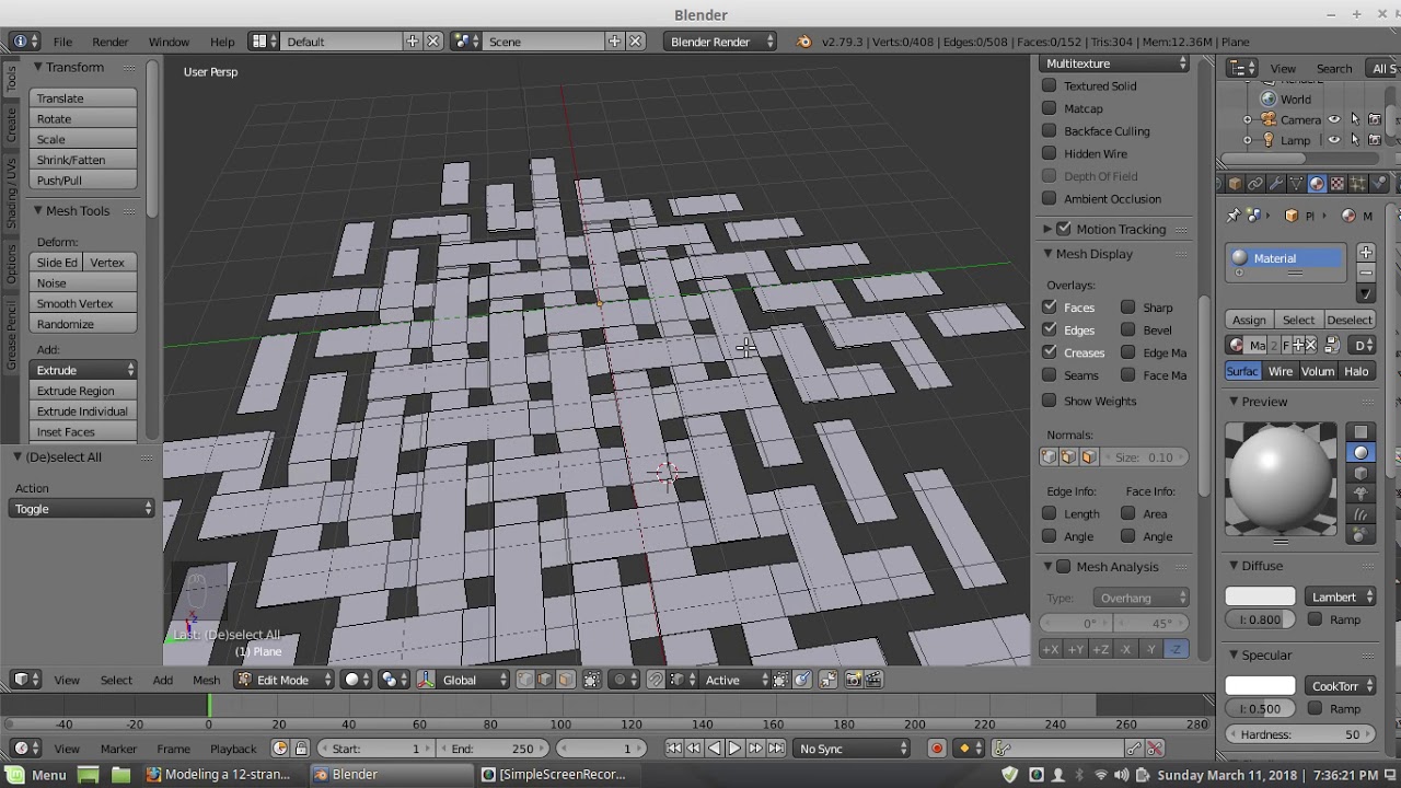 Making a tile-able weave section in Blender - YouTube