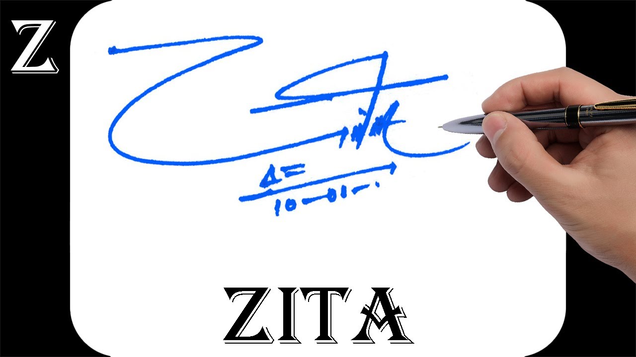 Zita name signature design - Z signature style - How to signature your ...