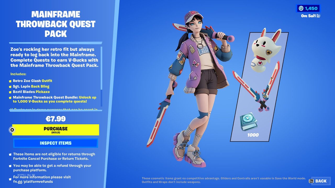 Fortnite Item Shop *NEW* MAINFRAME THROWBACK QUEST PACK! (28th ...