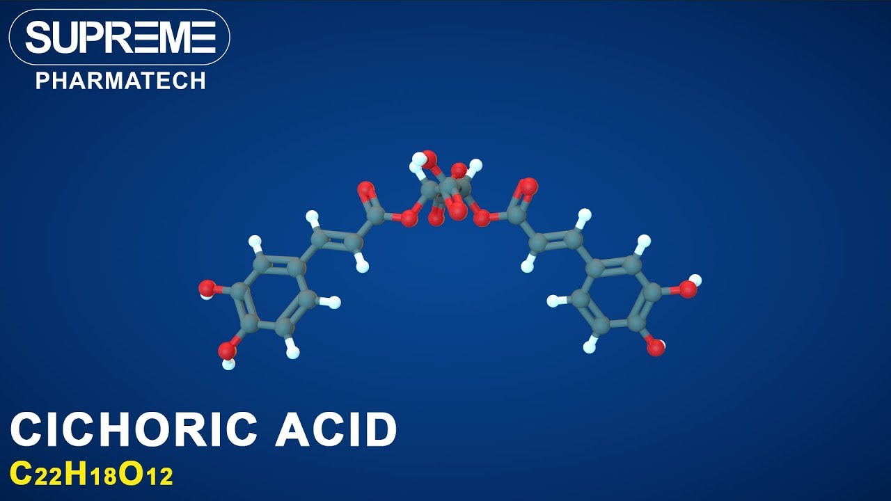 Cichoric acid | C22H18O12 | 3D molecule - YouTube