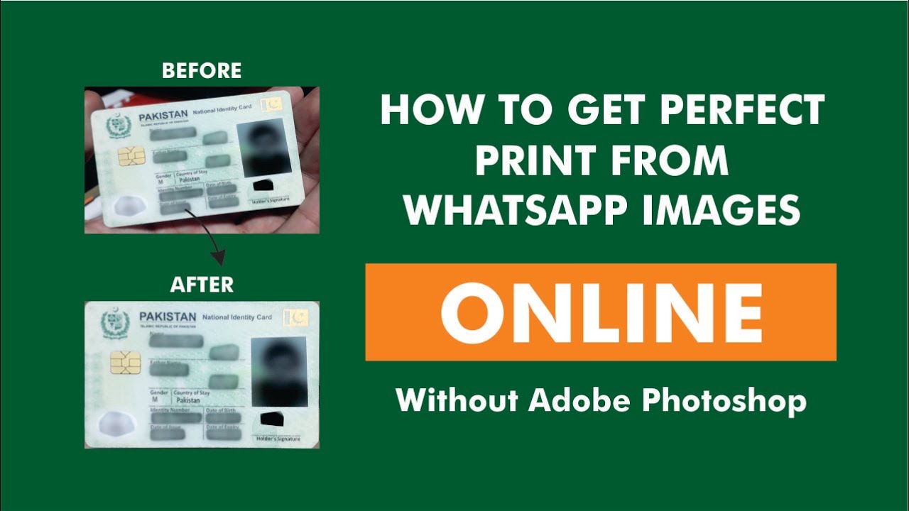 How to Get Perfect Print From Whatsapp Image Online - YouTube