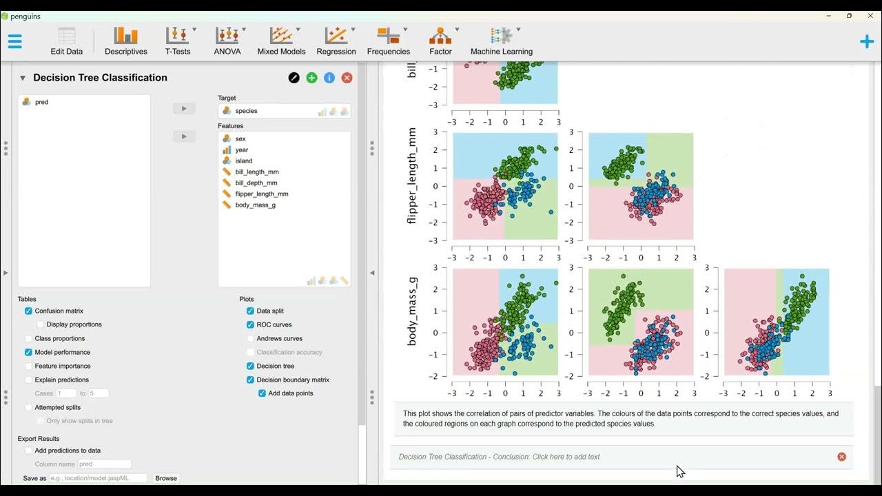 JASP: Decision Tree Classification (Penguins) - YouTube