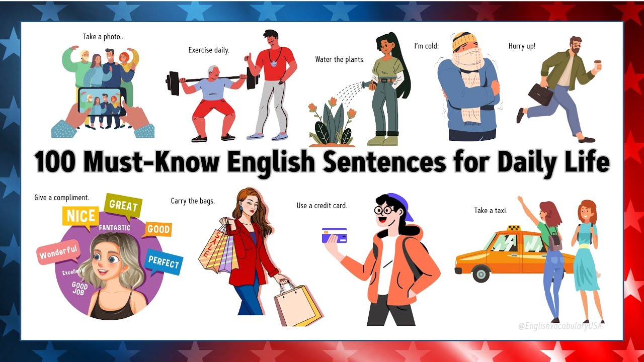 Learn English Fast! 100 Useful Daily Sentences with Pronunciation - YouTube