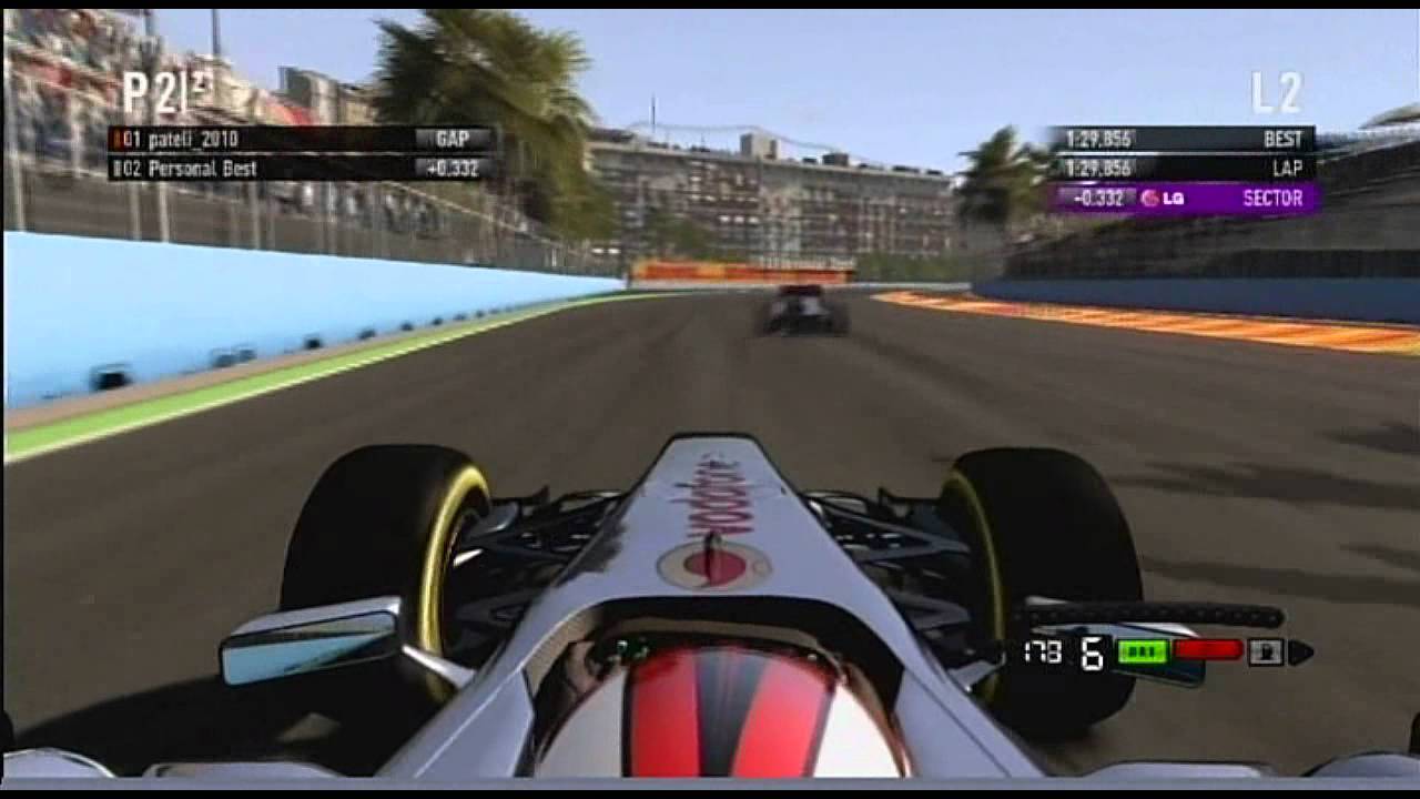 PS3 F1 2011 Valencia Time Trial 1:29.856 - Setup in the Video - YouTube