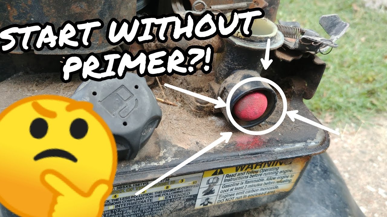 Easily Start a Lawn Mower with a Broken Primer Button (Simplest ...