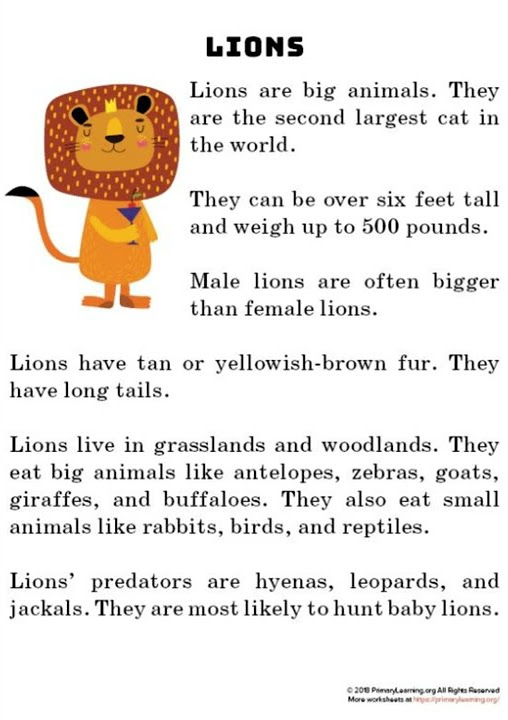 Lions || Short story in English - YouTube