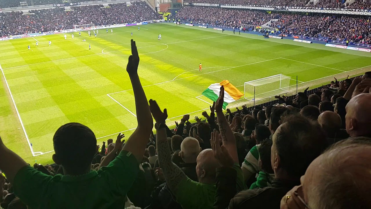 Celebrations after Edouard 3-2 goal vs Rangers 11/03/18 - YouTube