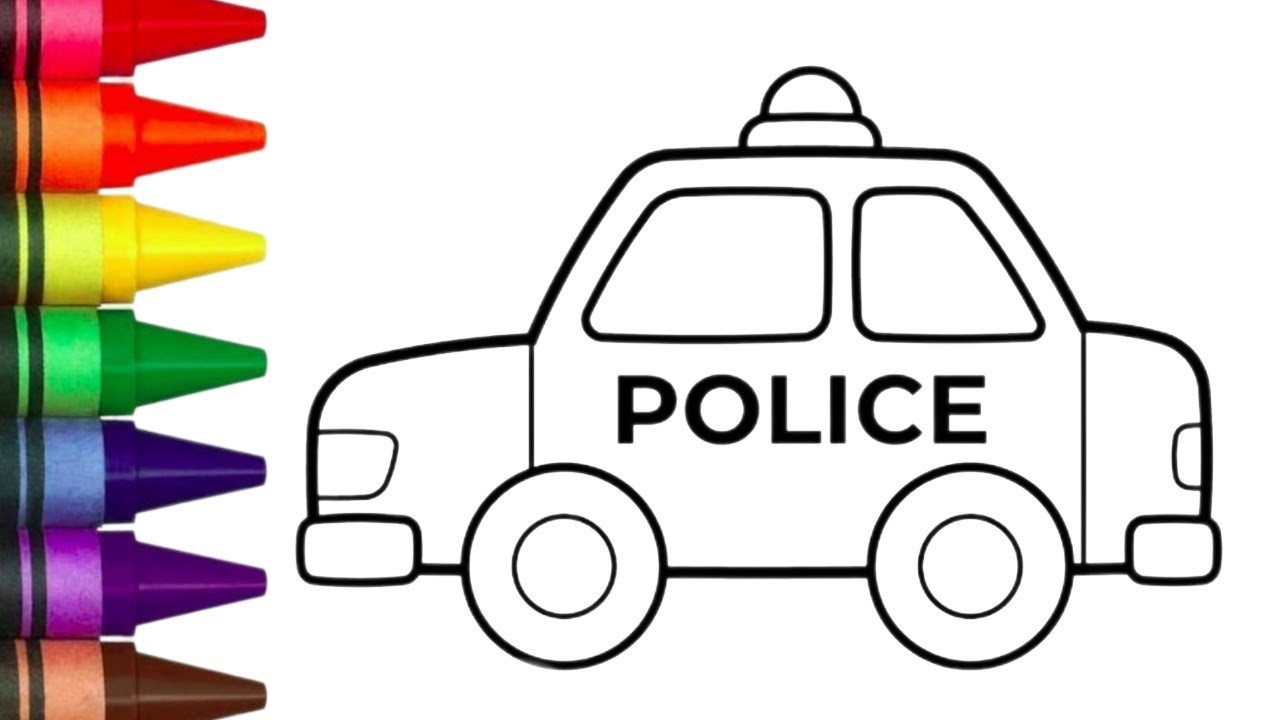 How to draw a police car , drawing police easy , drawing police car ...