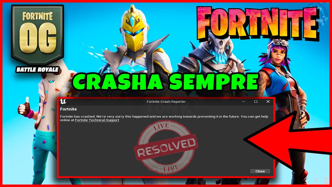 FORTNITE CRASHA SEMPRE | PROBLEMI DI RISOLUZIONI E CRASH REPORT | COME ...