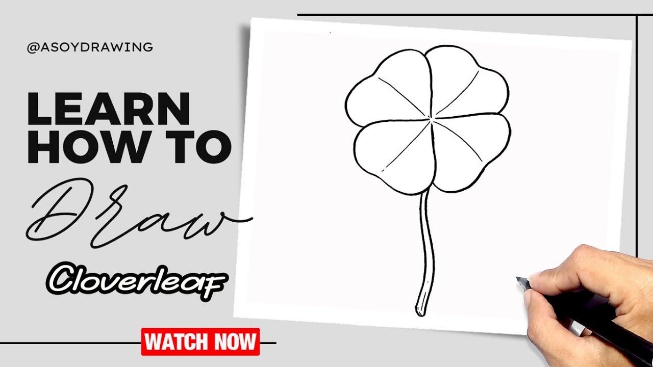 How to draw Cloverleaf Easy - YouTube