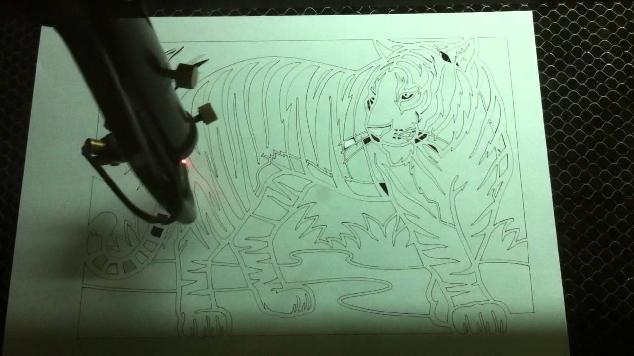 Cutting A4 paper on my chinese redsail C150 co2 laser engraver 80 Watt ...