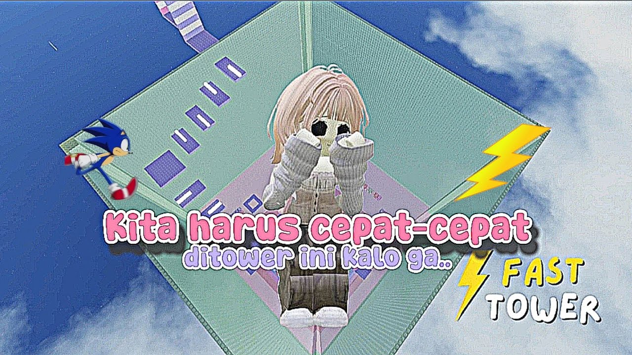 BERASA KEJAR-KEJARAN DI TOWER INI ! ! 🤣😱 || Audrey Angelica || fast tower #roblox - YouTube