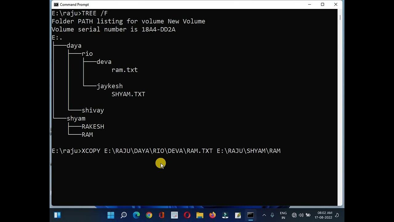 COPY PASTE ON MS DOS USING XCOPY - YouTube