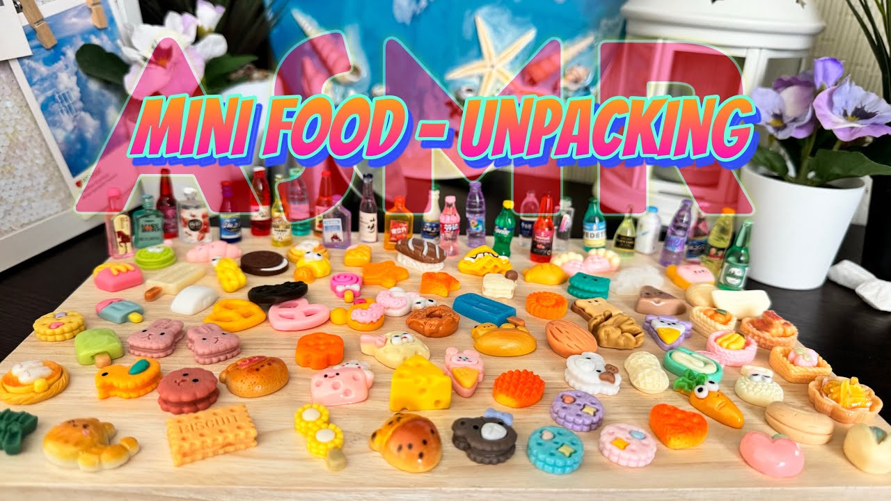 Unpacking Mini Food | ASMR Opening Different Mini Food and Drinks for ...