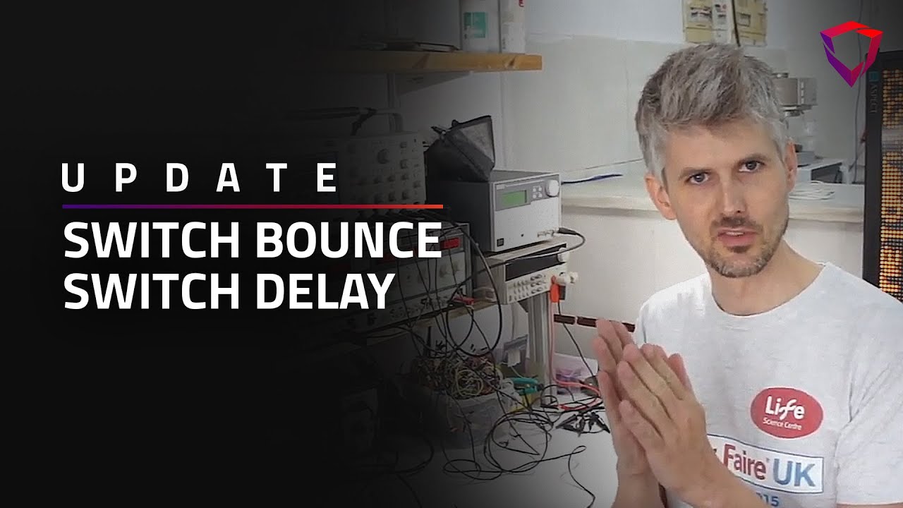 Mechanical switch bounce delay and debouncing - YouTube