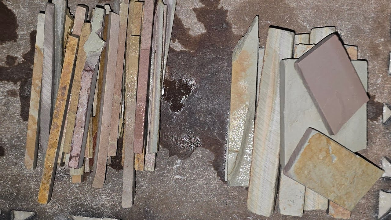 Soft Wet Cubicle Slate Bars & Chips & Thick Slate Pencil Cleaning Video ...