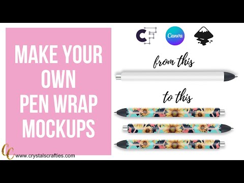How to make pen wrap mockups (2 different methods) - YouTube
