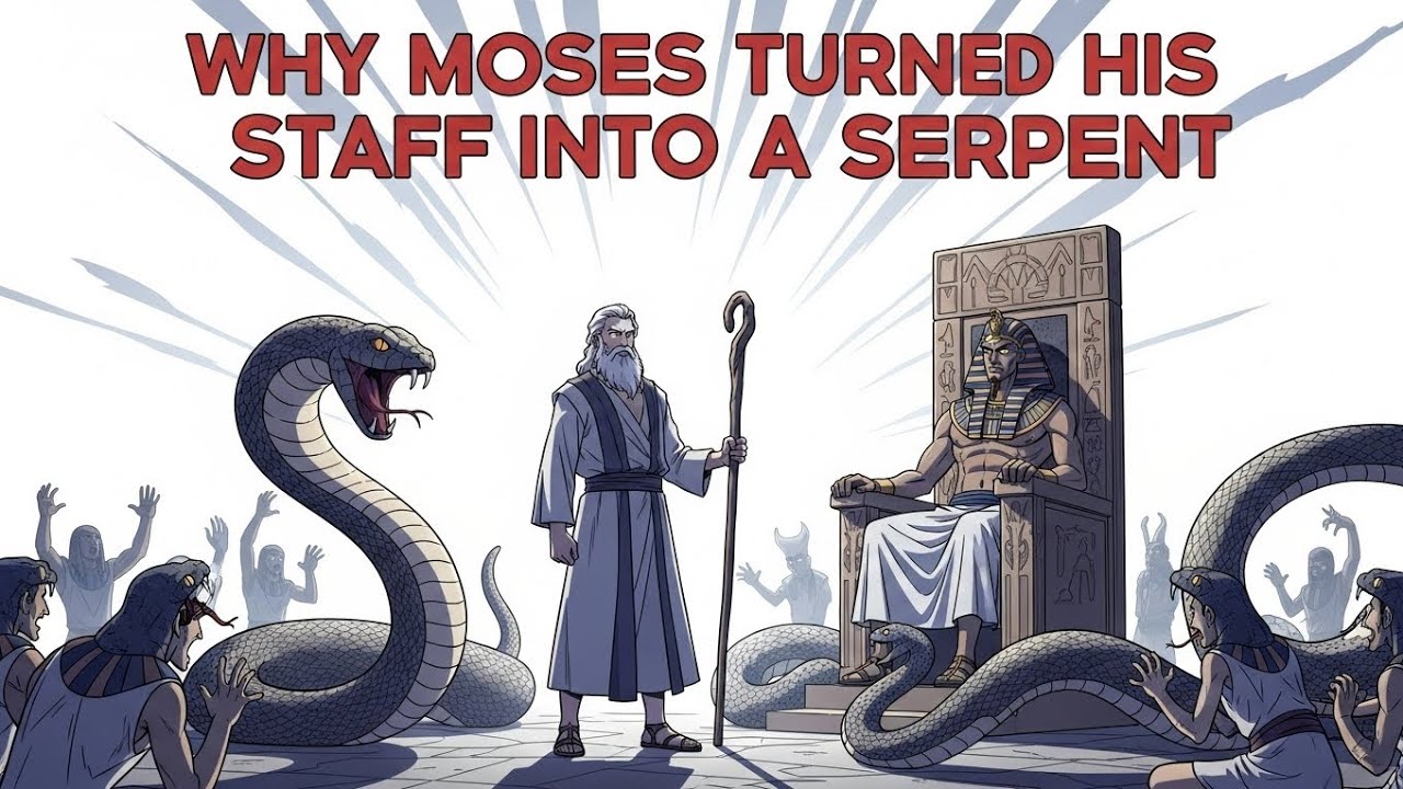 Why Did Moses Turned His Staff Into A Serpent? - YouTube