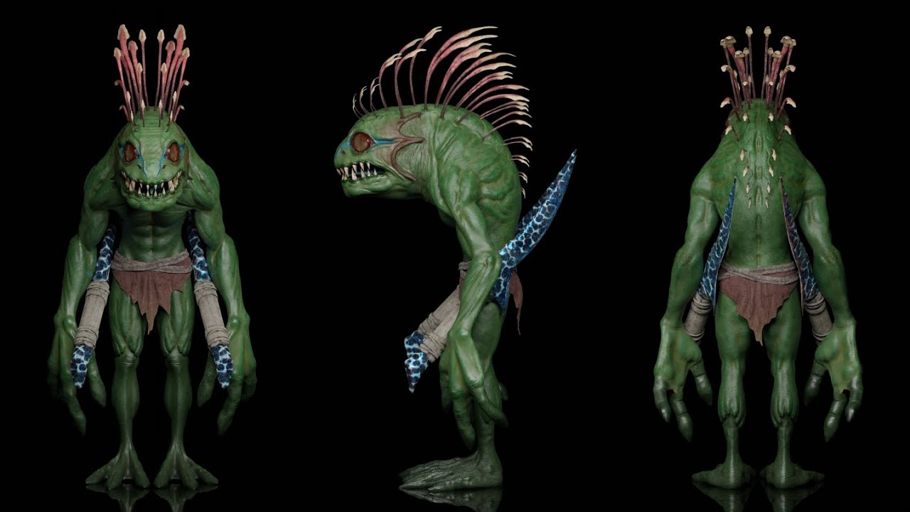 3D Realistic Murloc Walking/Sneaking Animation - YouTube