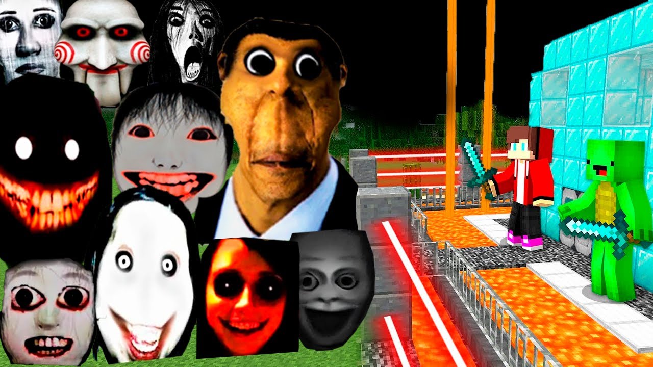 Scary NEXTBOT MONSTERS vs Security House in Minecraft Maizen JJ and ...