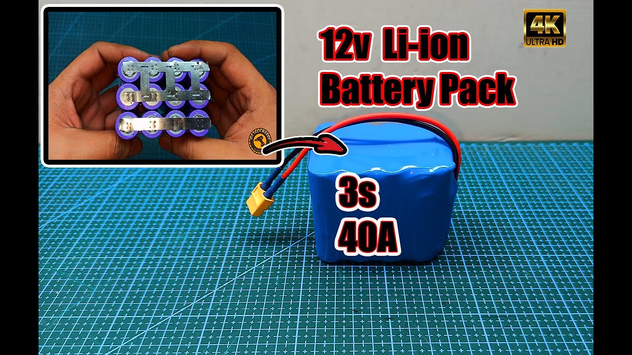 How To Make 3s 40a Lithum ion Battery Pack. - YouTube