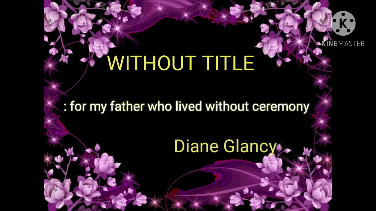 WITHOUT TITLE: Diane Glancy - YouTube