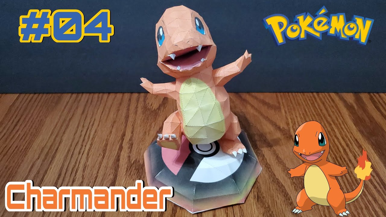 Papercraft Pokemon Charmander POKEMON NO#004 HOW TO BUILD CHARMANDER