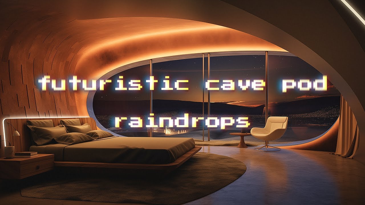Relax To Rain Sounds In A Futuristic Cave Pod - YouTube