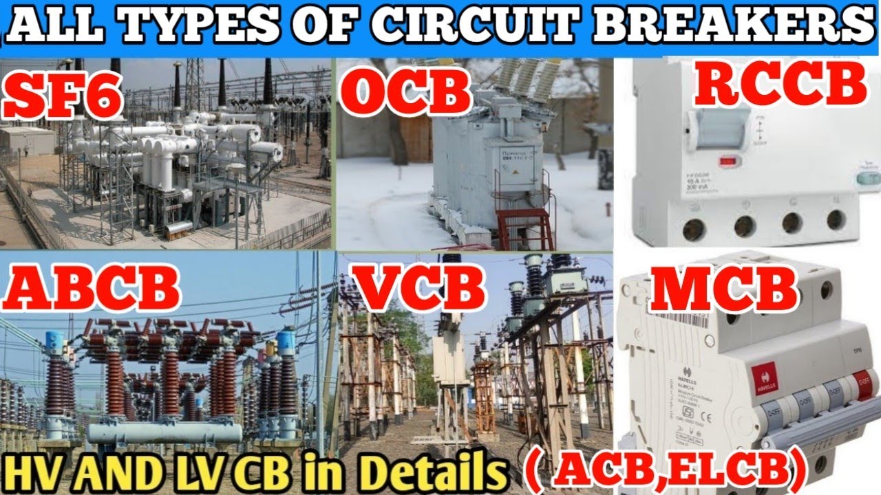 Types Of Circuit Breaker। DIFFERENT Types Of CB।ALL HIGH AND LOW ...
